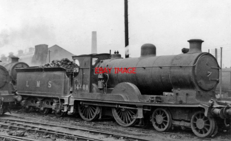 PHOTO LMS CALEDONIAN 928 CLASS 4-4-0 14468 1948 AT POLMADIE LOCO DEPOT ...