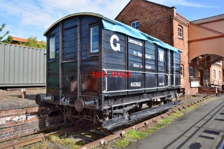 PHOTO GWR 'TOAD' 14 TON BRAKE VAN NO 40362 (ADAPTED TO A PERMANENT WAY ...