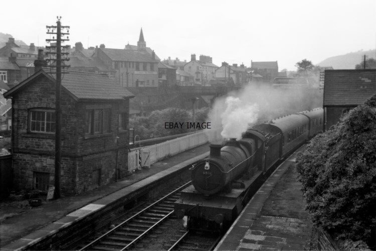 PHOTO GWR LOCO NO 6836 AT MOUNTAIN ASH (CARDIFF RD) ON 13TH JUNE 1964 ...