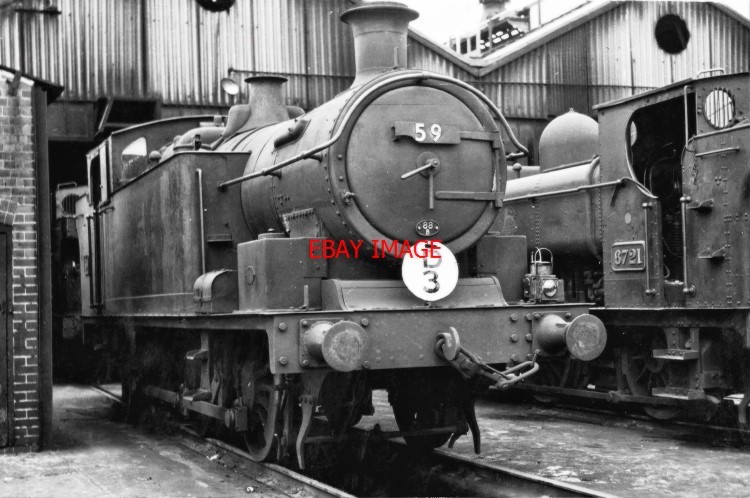 PHOTO GWR LOCO NO 59 EX. R.RLY. CARDIFF EAST DOCK SHED. 12.9.54 | eBay