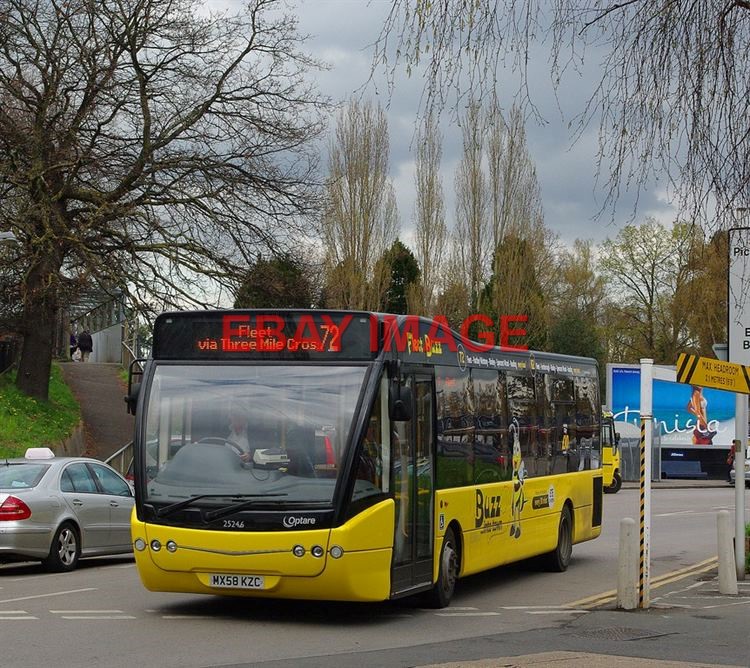 PHOTO FLEET BUZZ OPTARE VERSA BUS REG MX58 KZC LEAVING FLEET STATION ...