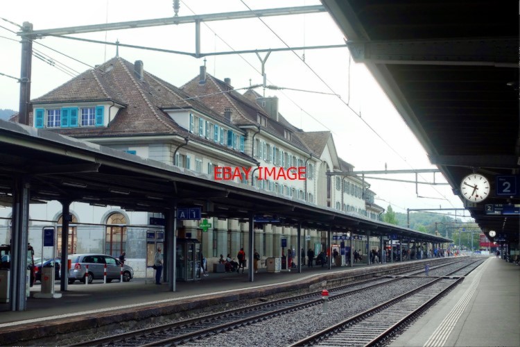 PHOTO THE RAILWAY STATION AT THUN IN CANTON BERN SWITZERLAND. OPENED IN 1859 | eBay
