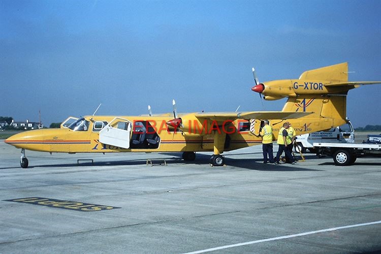 PHOTO G-XTOR BRITTEN NORMAN TRISLANDER AURIGNY GUERNSEY 24-08-2001 | eBay